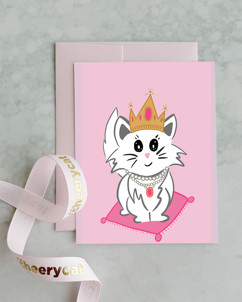 Greeting Card - Mochi Princess - cheery cat co